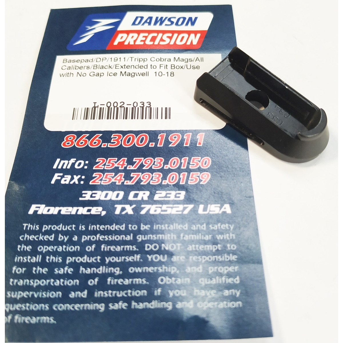 BasePad Dawson Precision Negra - Tirito BasePad Dawson Precision Negra - Tirito