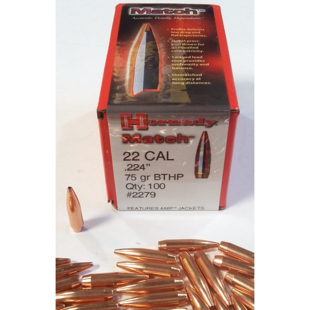 Puntas Hornady Cal. 22 - 75gn BTHP - H2279 - Tirito